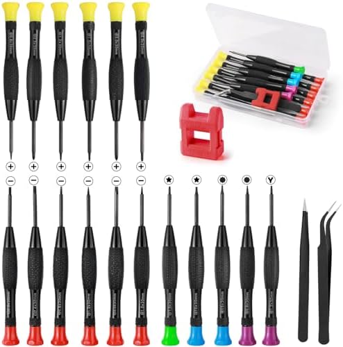 Amentalove 19PCS Mini Screwdriver Set, Glasses Screwdriver, Small ...