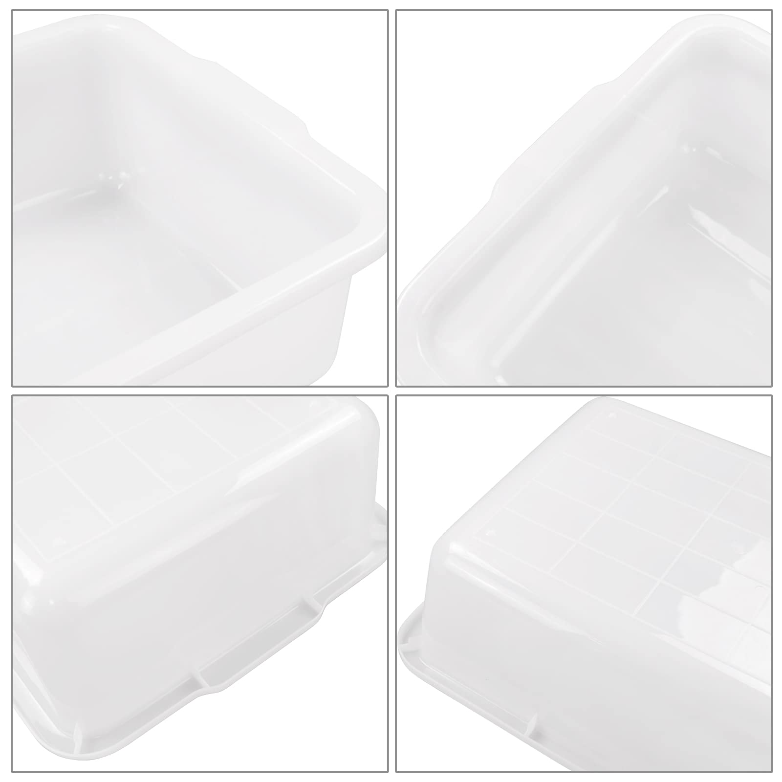 Dish Tub Plastic Pond Tub 4 Packs 35 L Large Bus Tub, Plastic ...