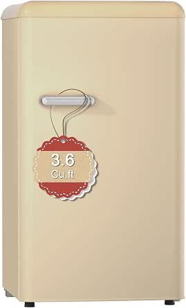 Amazon.com: OOTDAY Retro Mini Fridge, Small Retro Refrigerator with ...