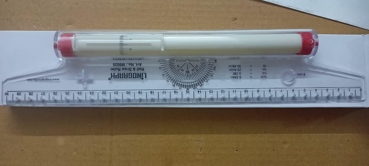 Plastic Multi-use Roll and Draw Ruler Scale (30cm) : Amazon.in: Office ...