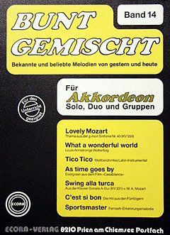 Verlag Ecora BUNT GEMISCHT 14 - arrangiert für Akkordeon [Noten ...