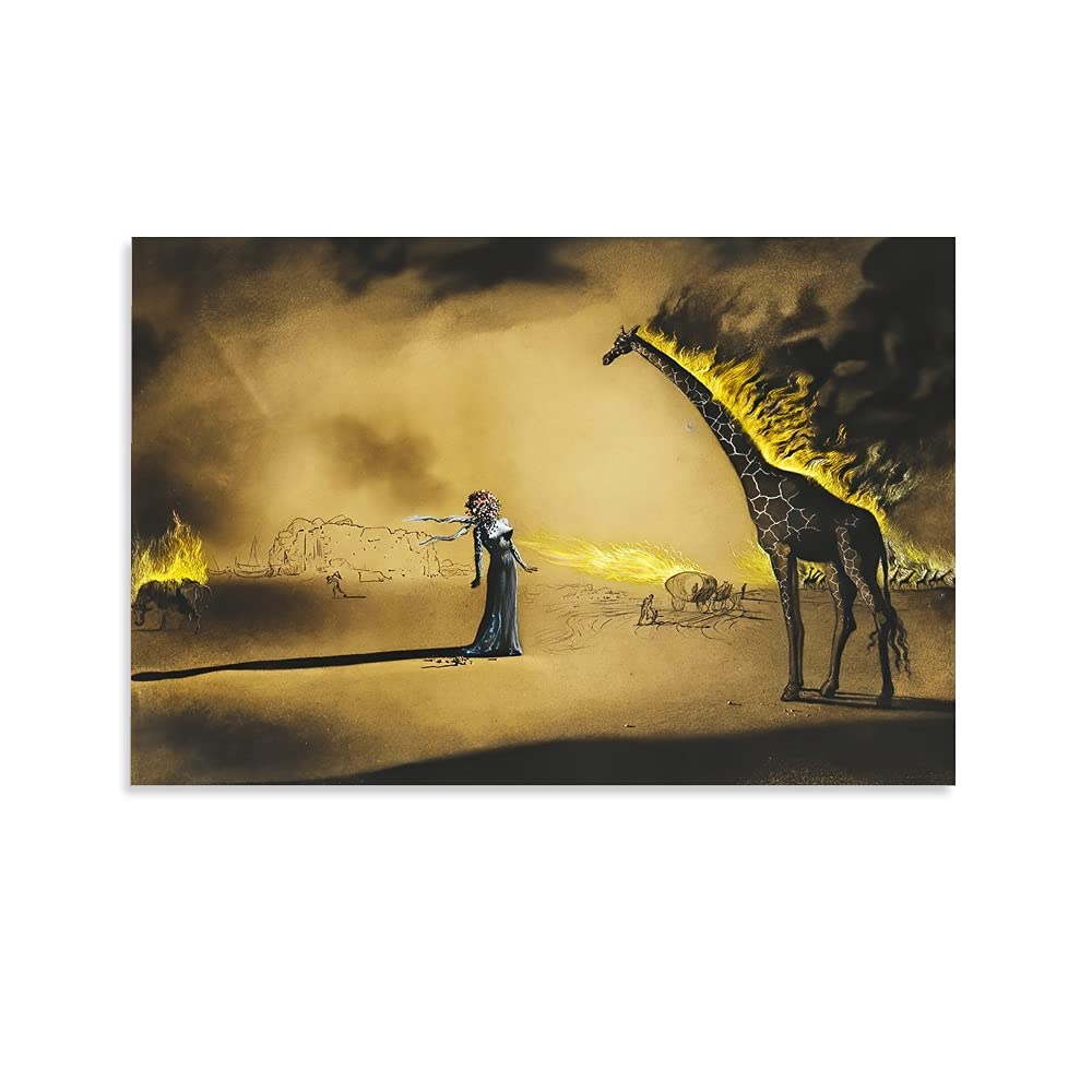 Salvador Dali Burning Giraffe