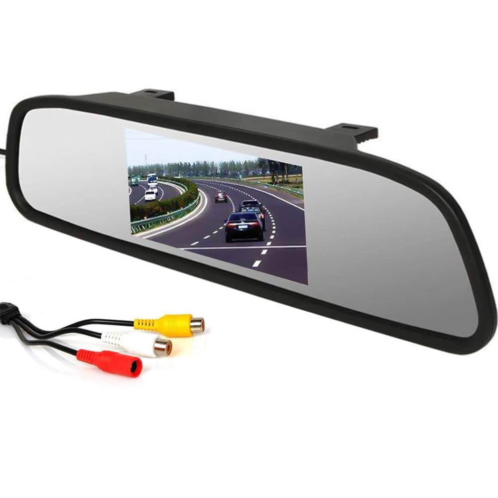 4.3 Inch Car Monitor Mirror Glass TFT LCD Car Rear View Monitor Parking ...