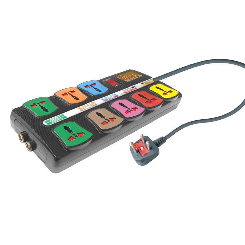 MX 8-Socket Surge Protector Spike Guard Spike Buster, Child Sa