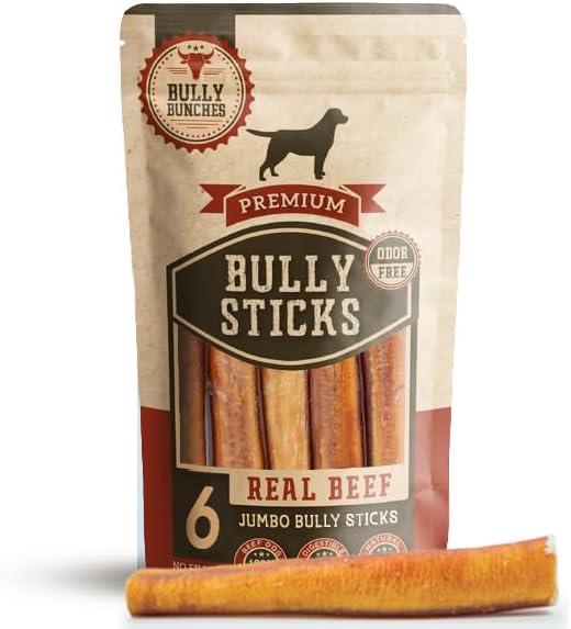 Amazon.com: Bully Bunches Premium 6 Inch Jumbo Odor-Free Bully Sticks ...