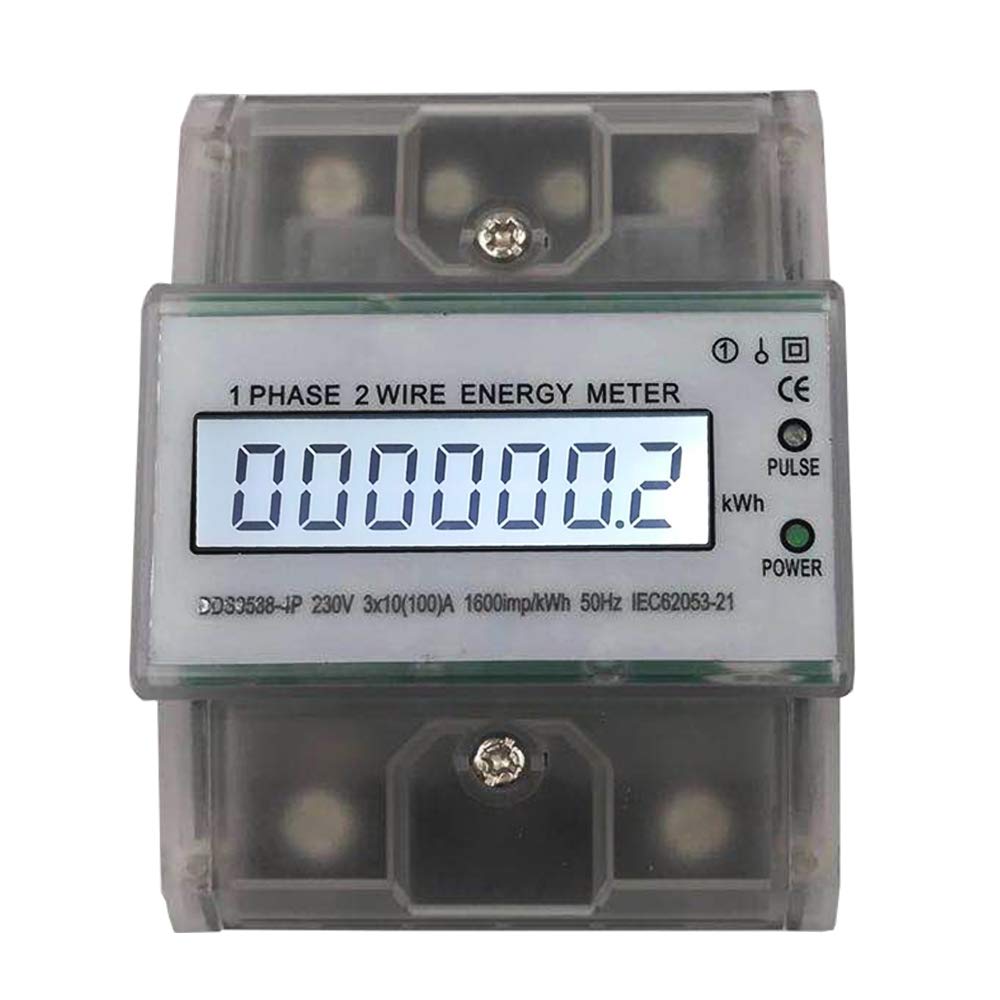 Buy Sun3Drucker LCD Digital Electricity Meter AC Current Meter DIN Rail ...