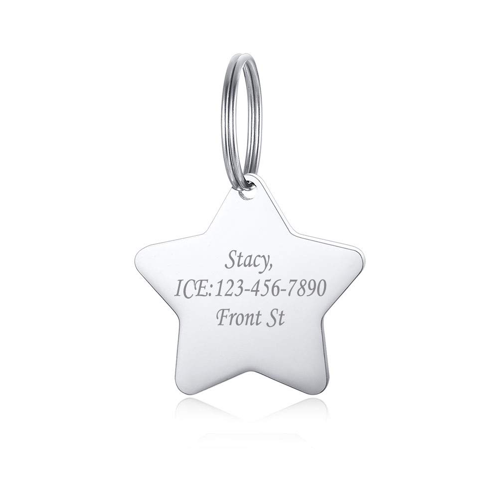 Amazon.com: VNOX Custom Personalized Stainless Steel Star Shaped Dog ...