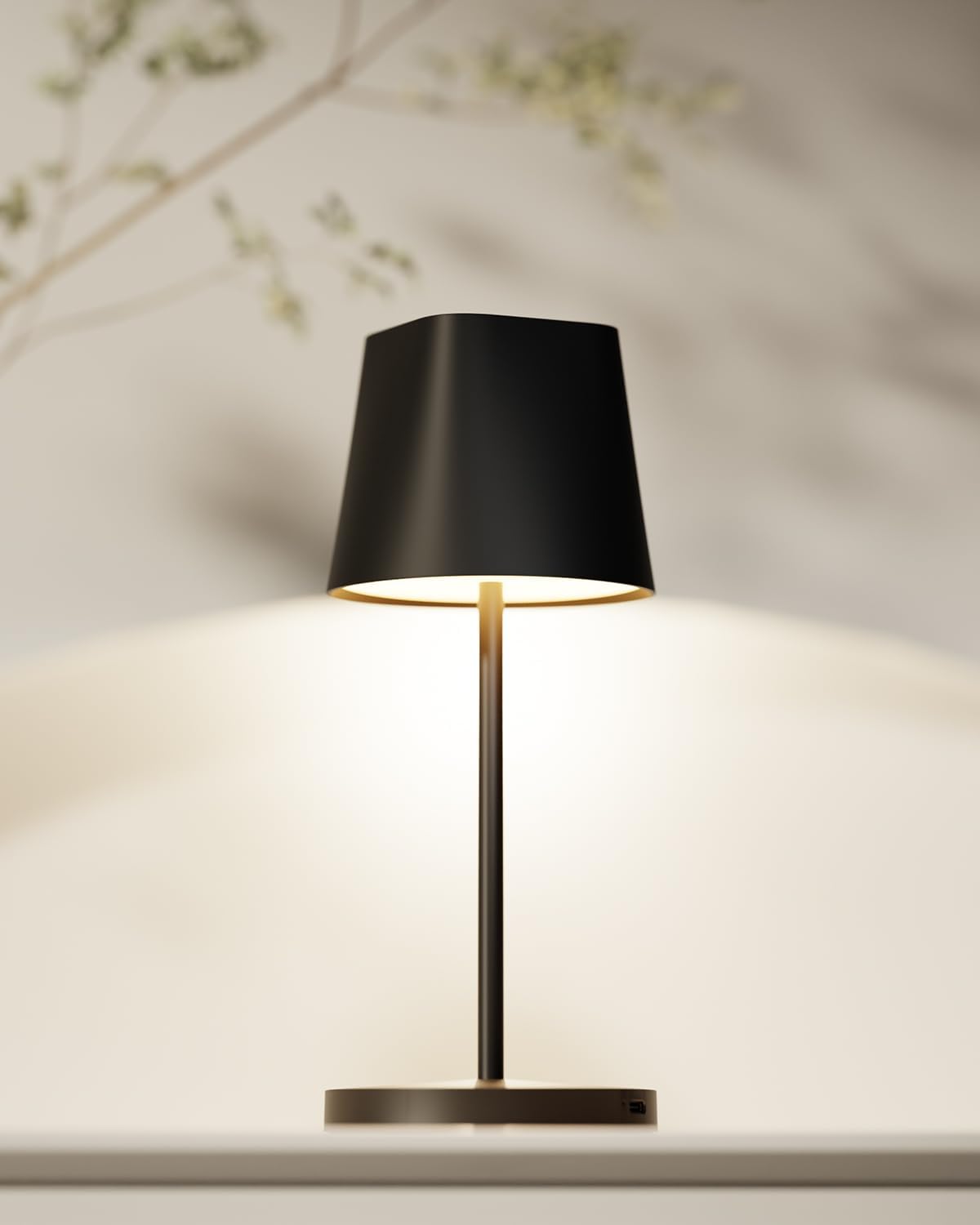 Quntis Cordless Table Lamp Rechargeable, LED Touch Control Desk lamp ...