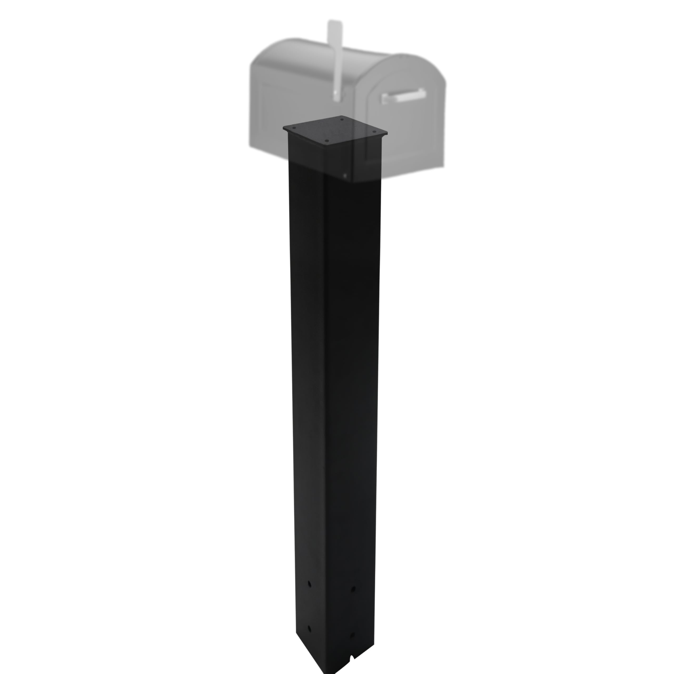 FEBTECH 43-inch Heavy Duty Steel Mailbox Post - Powder Coated Modern ...