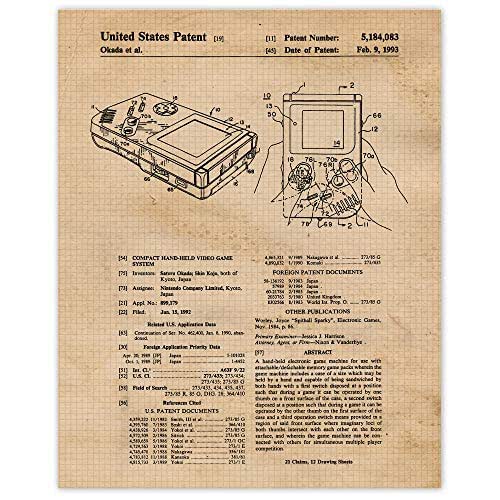 Amazon.com: Classic Gameboy Patent Prints, 1 (11x14) Unframed Photos ...