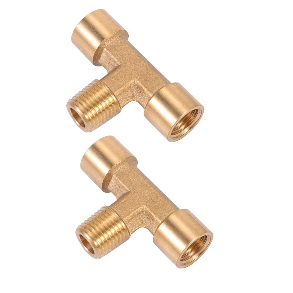 1 4 Npt Brass Tee Pipe Fitting T Shape Connectors | Desertcart GB