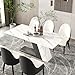 Amazon.com - Modern Rectangle Marble Dining Table for 6-8,79" White ...
