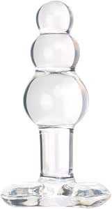 Amazon.com: Glass Bead Anal Plug Crystal Butt Plug for Advanced ...