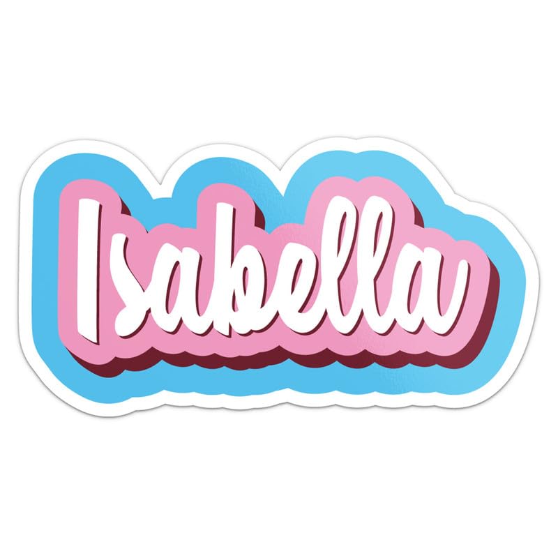 Amazon.com - Cartoon Isabella Name Sticker - Waterproof Vinyl Decal for ...