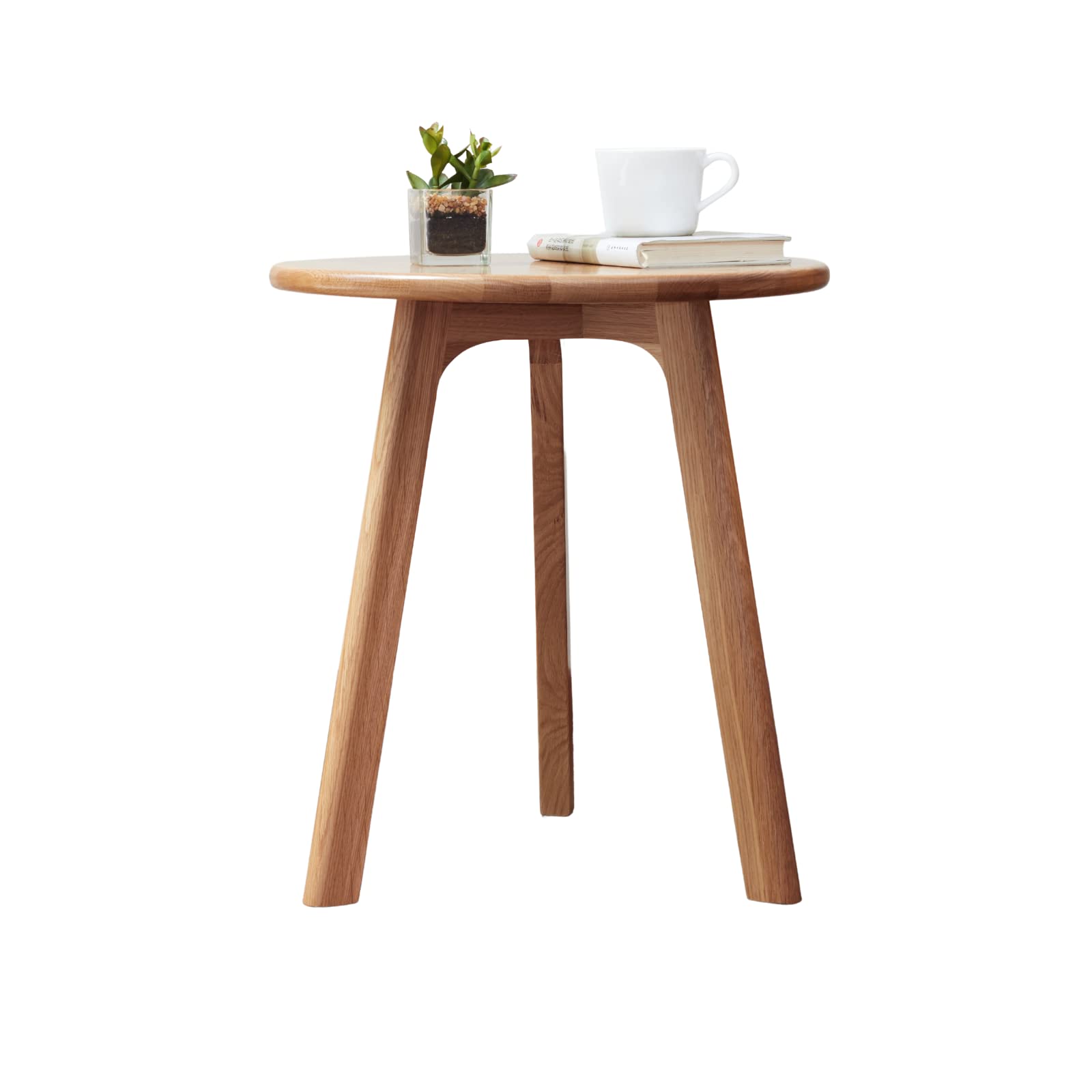 Amazon.com: Hymus 100% Solid Oak Small Side Table - Stylish Design ...