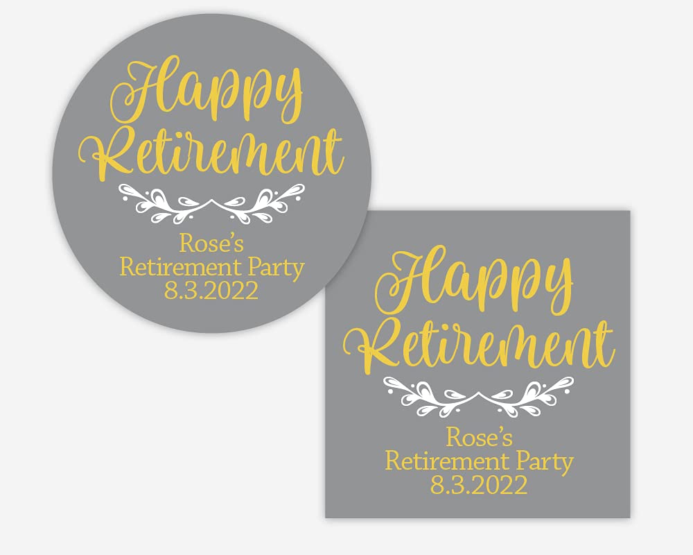 Amazon.com: Happy Retirement Party Stickers, Retirement Favor Labels ...
