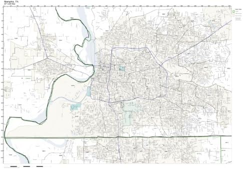 Amazon.com: Working Maps Zip Code Wall Map of Memphis, TN Zip Code Map ...