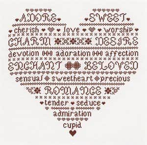 Amazon.com: Red Heart Sampler - Cross Stitch Kit : Arts, Crafts & Sewing