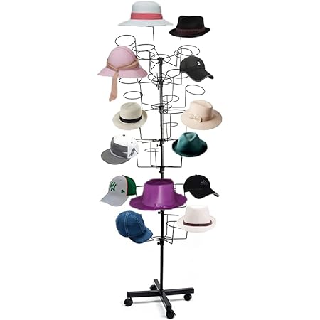 Amazon.com: Hat Rotating Display Rack Stand, 7 Tiers 35 Hats Caps ...