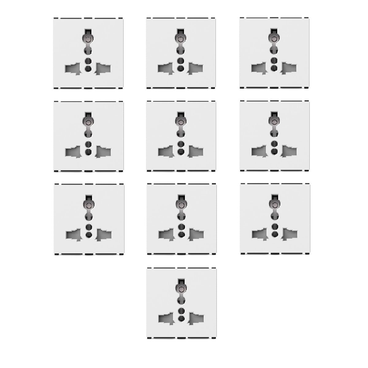 Goldmedal Air 2 Module 10 Ampere International Socket, White - (Pack of ...