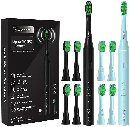 Amazon.com: ARISSON Sonic Electric Toothbrush for Adults and Kids with ...