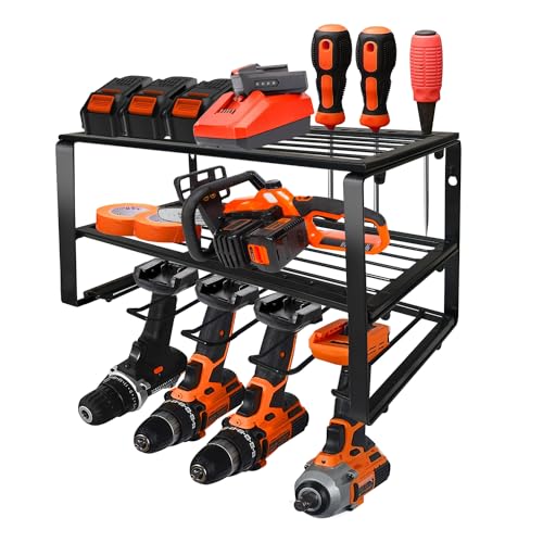 DECMIOX Power Tool Organizer, Wall Mounted Storage Rack,150lb Weight ...