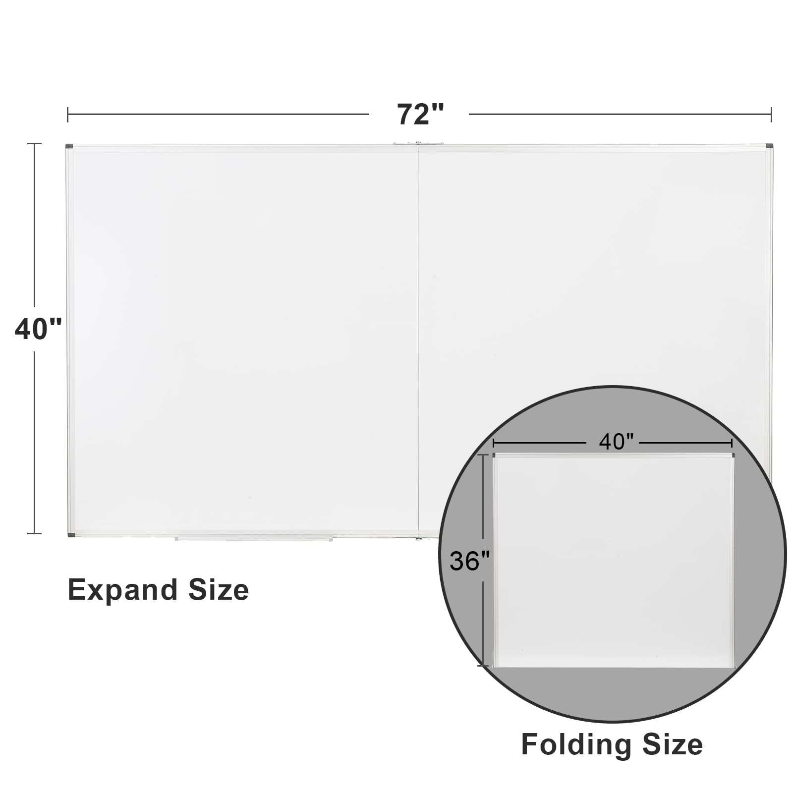 Snapklik.com : Comix Large Magnetic Dry Erase Board, 72" X 40" Foldable ...