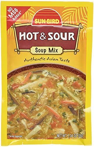 Amazon.com : Pack of 12 - Sun Bird Hot & Sour Soup Mix, 1.34 Ounce ...