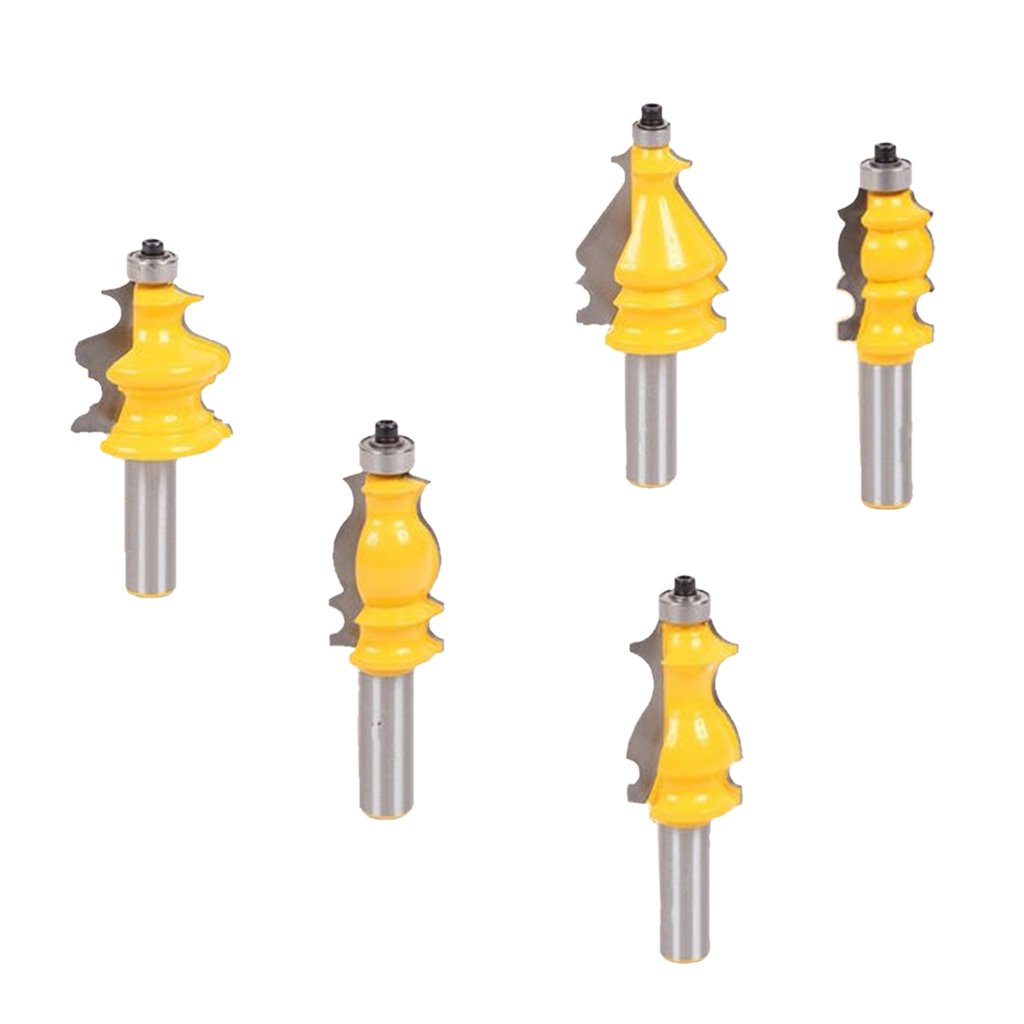 ANGELDEAL 5pcs 1/2'' Shank Rail&Stile Cabinet Door Cutter Router Bit ...