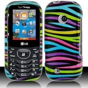 Amazon.com: Black with Rainbow Color Zebra Snap on Hard Skin Case for ...