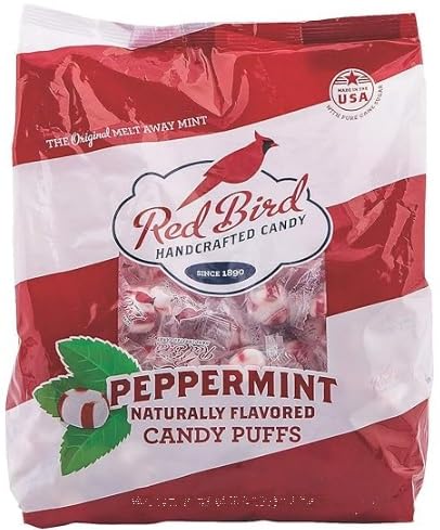 Amazon.com : Red Bird Soft Peppermint Candy Puffs, Mints Individually Wrapped, Gluten-Free, Non ...