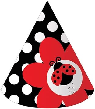 Amazon.com: Creative Converting Birthday, 8-Count Ladybug Fancy Party ...