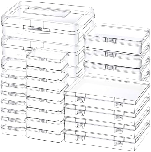 Amazon.com: Thintinick 42 Pack Rectangular Clear Plastic Storage ...