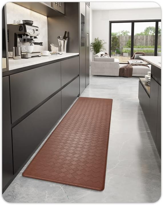 Amazon.com: Color G Brown Kitchen mat Kitchen Floor Mats Cushioned Anti ...