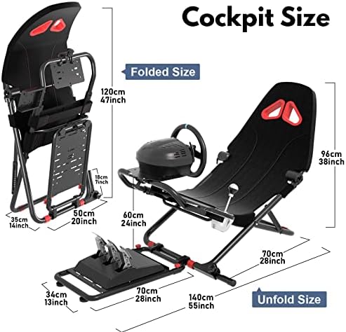 DIWANGUS Wi-Fi Racing Simulator Cockpit, Multi-function Adjustment Sim ...