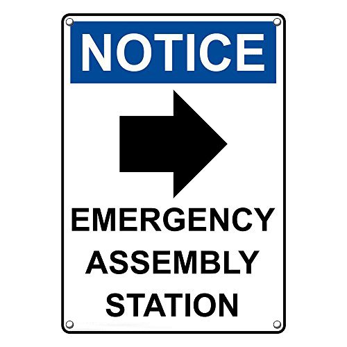 Weatherproof Plastic Vertical OSHA Notice Emergency Assembly Station ...