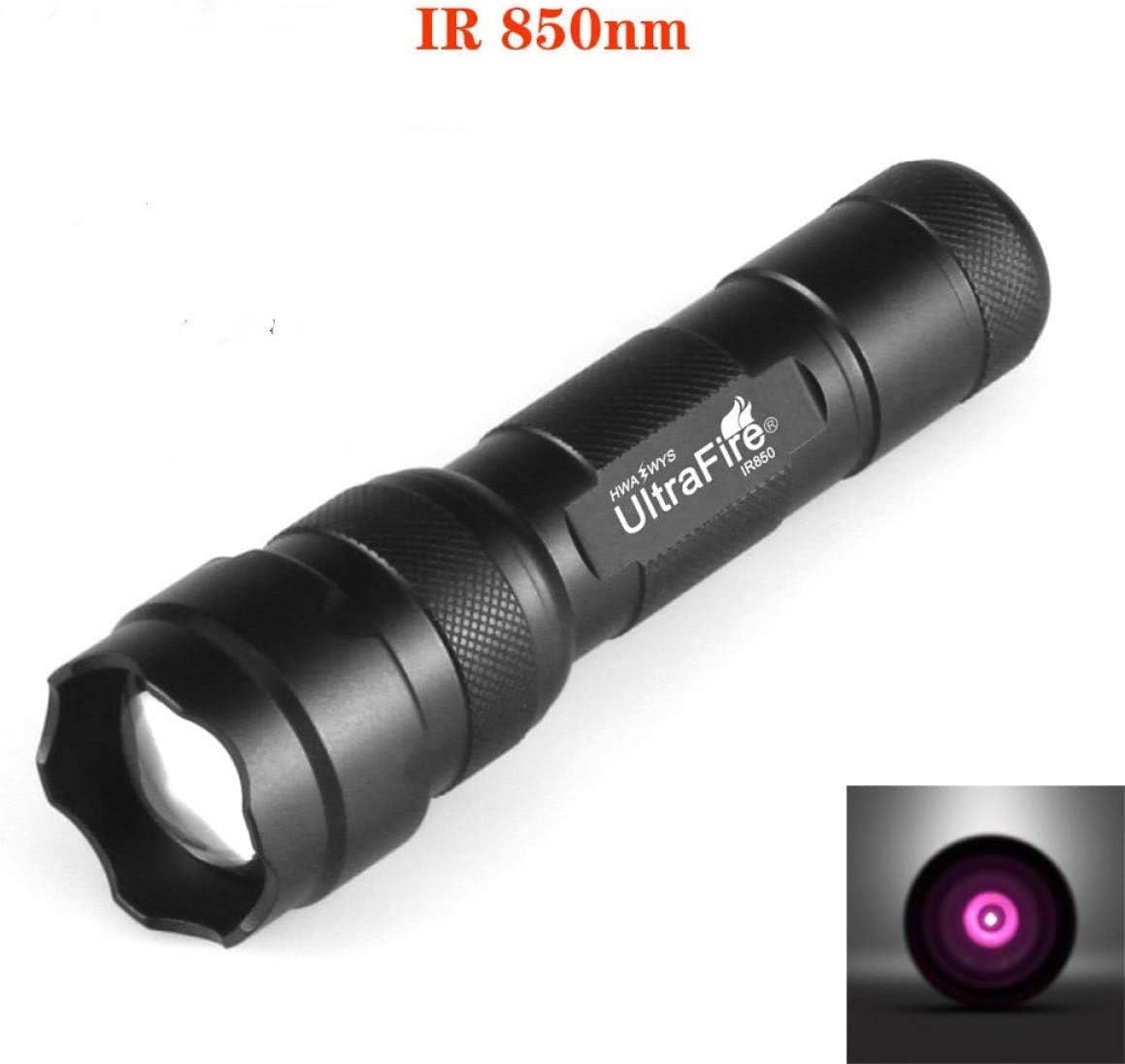 ULTRAFIRE 502B IR Torch 850nm Zoomable Infrared Illuminator Mini LED ...