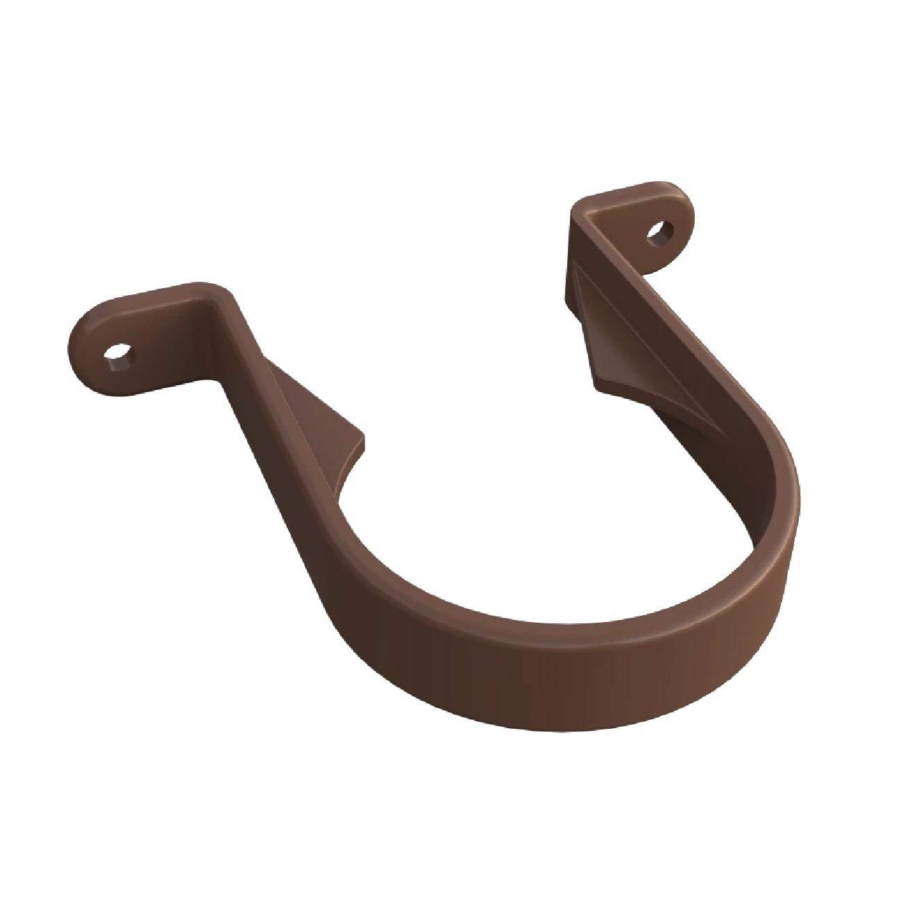 4 Pack Brown Round Downpipe Brackets, 68mm Downpipe Fitting, Suitable ...