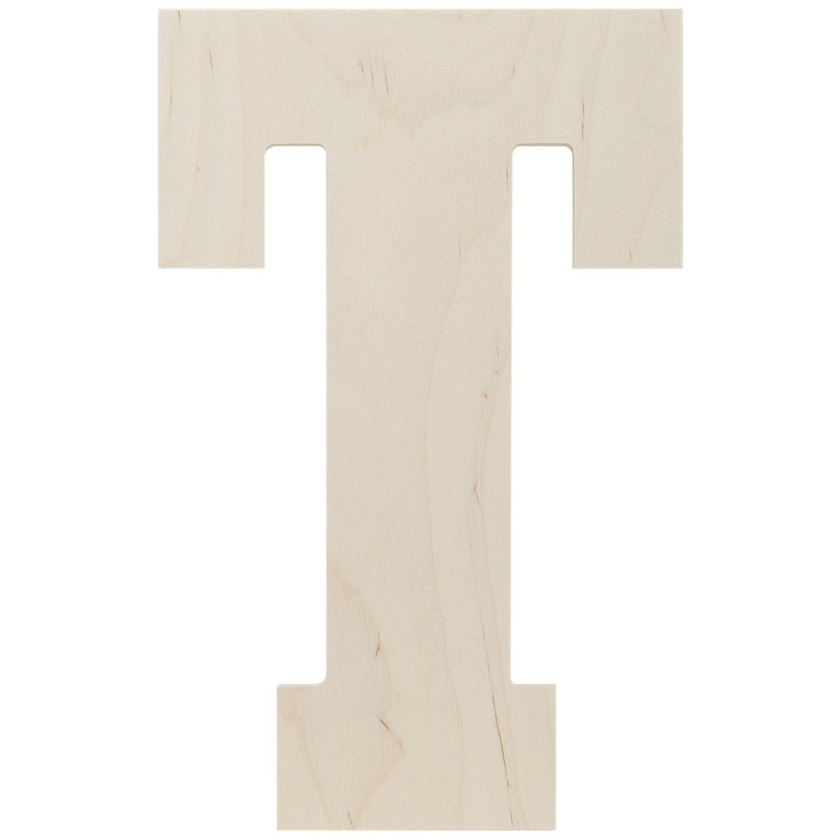 Buy Baltic Birch Collegiate Font Letters & Numbers 13.5''-Letter T ...