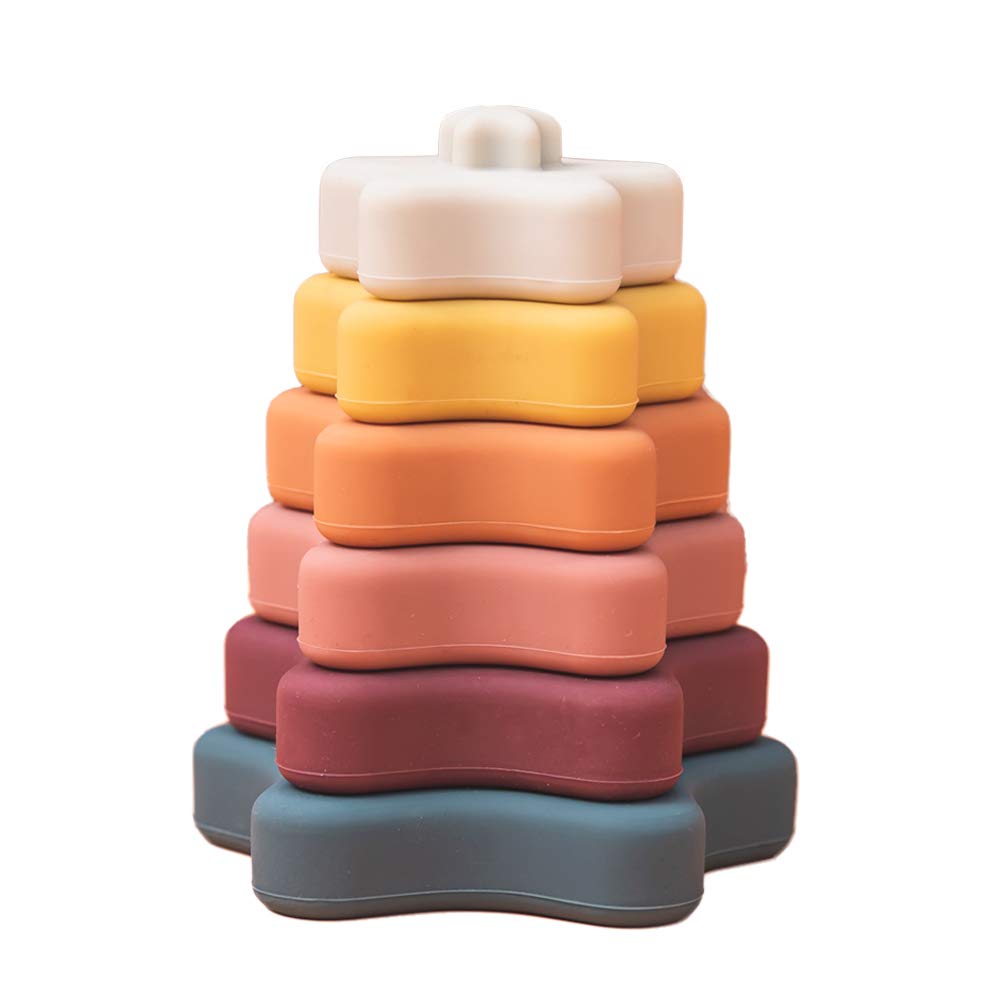 Amazon.com: Promise Babe Stacking Toys,Silicone Stacking Rings Teething ...