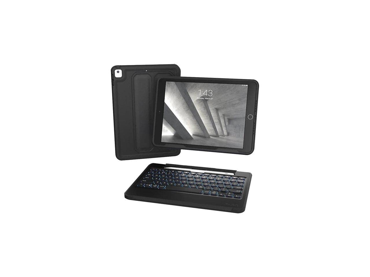 Amazon.com: ZAGG Rugged Book iPad Case with Detachable Magnetic-Hinged ...