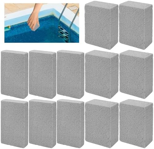 Amazon.com : Hlimior 12 Pcs Extra Large Pools Pumice Stone for Pool Cleaning Blok with 2 Size ...