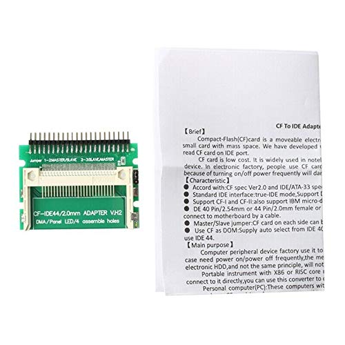 WHIZZO Pin-Bare Laptop 44-Pin Male IDE to CF Card Adapter L5X4 : Amazon ...