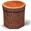 Amazon.com: Tree Stump Stool Storage Ottoman 12 x 12 Inch Folding ...