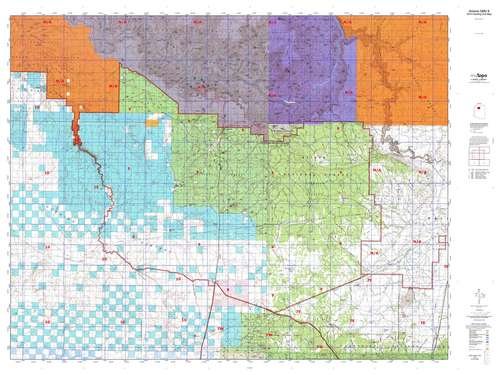Arizona GMU 9 Hunt Area / Game Management Units (GMU) Map ...