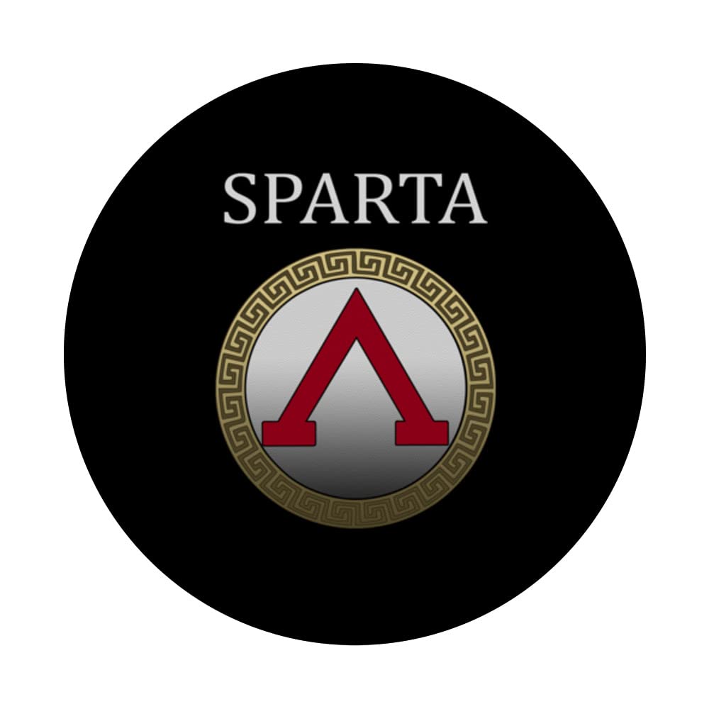 Antico Simbolo Spartano Elmo Spartano Verde Con Scudo Logo Romano