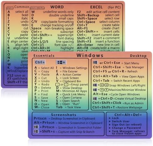 Amazon.com: GEEHUA 2 Pcs Laptop Shortcuts Stickers, Word/Excel Quick ...