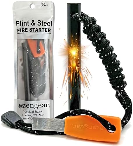 Fire Starter Survival Tool - All-in-One Flint and Steel Fire Starter ...