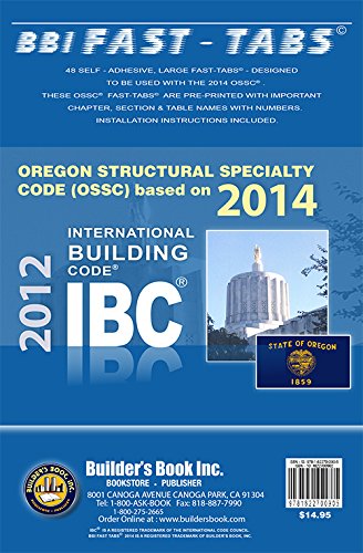 2014 Oregon Structural Specialty Code (OSSC) Fast Tabs : Builders Book ...