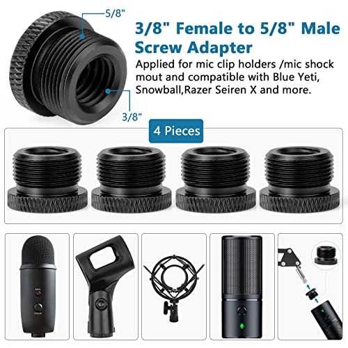 Snapklik.com : Mic Stand Adapter 3/8 Female To 5/8 Male Microphone ...